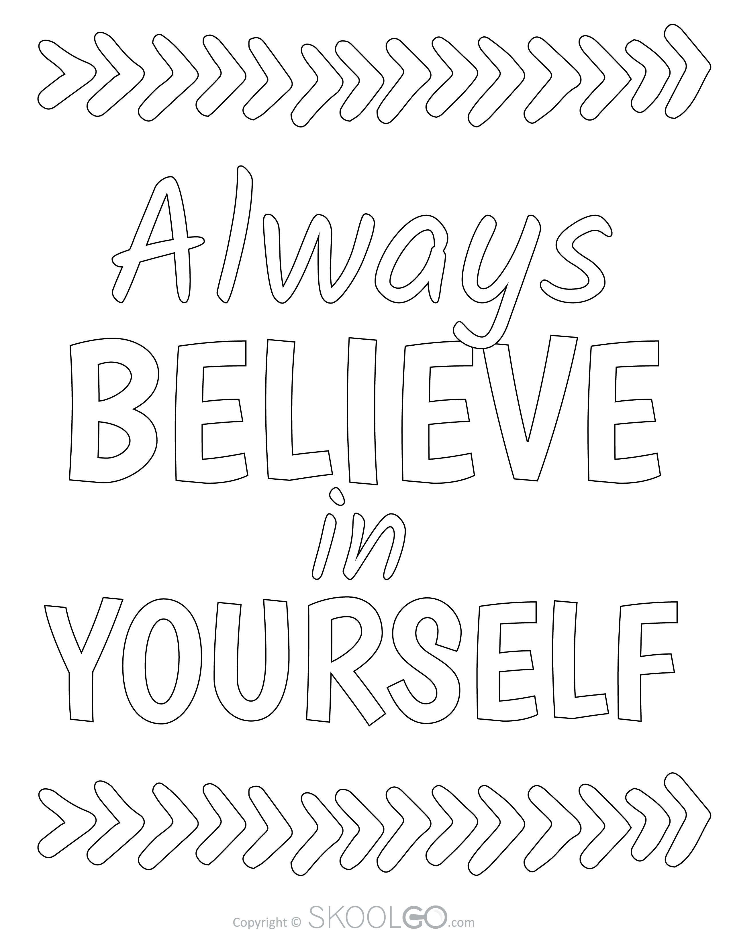 Always Believe In Yourself - Free Classroom Poster - SKOOLGO