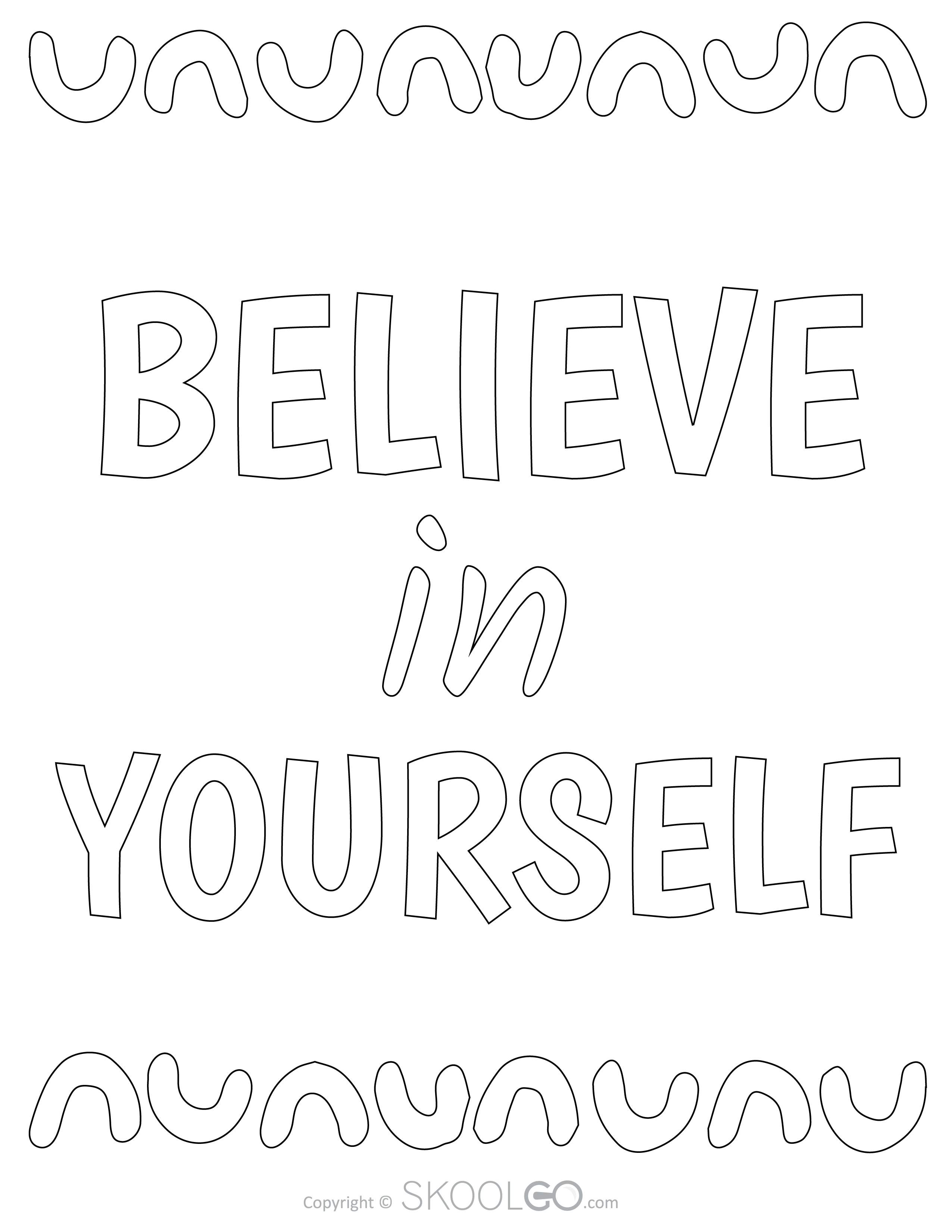 Believe In Yourself - Free Classroom Poster - SKOOLGO