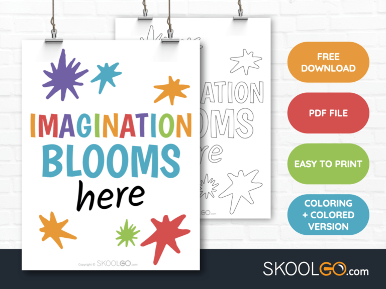 Imagination Blooms Here - Free Poster - SKOOLGO