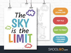 The Sky Is The Limit - Free Classroom Poster - SKOOLGO