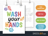 Wash Your Hands - Free Classroom Poster - SKOOLGO