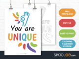 You Are Unique - Free Classroom Poster - SKOOLGO