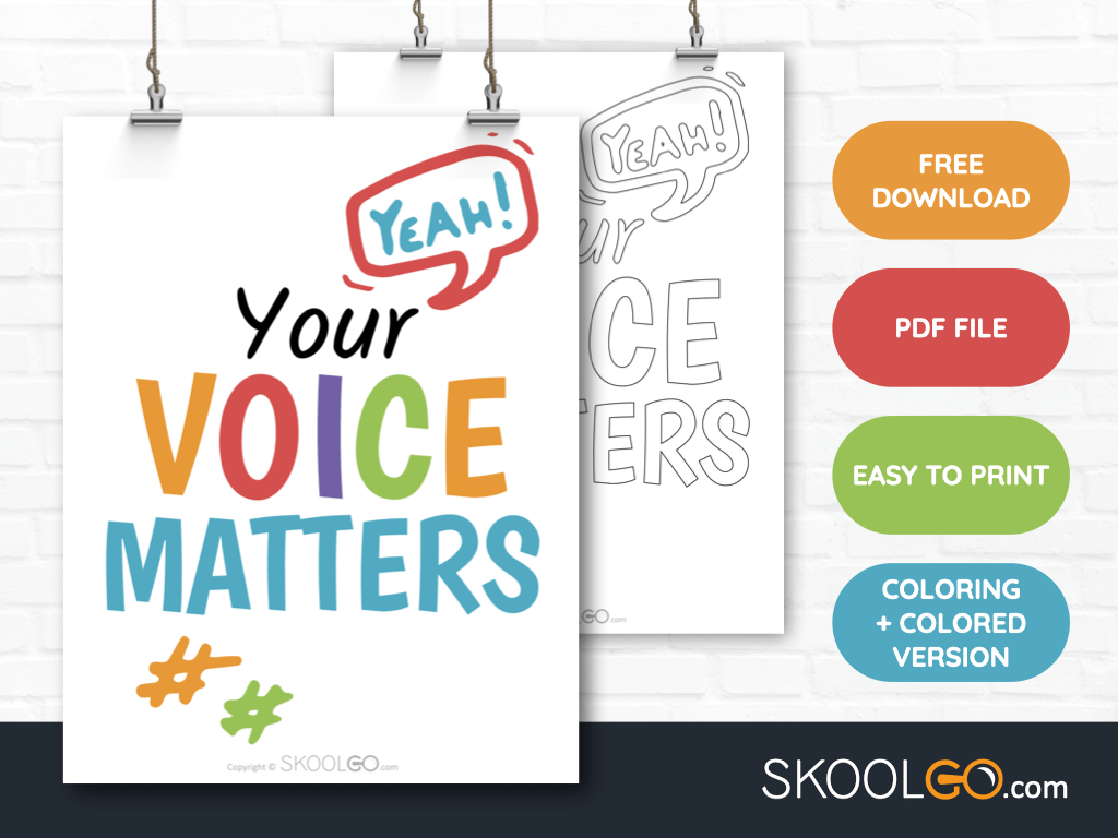 Your Voice Matters - Free Poster - SKOOLGO