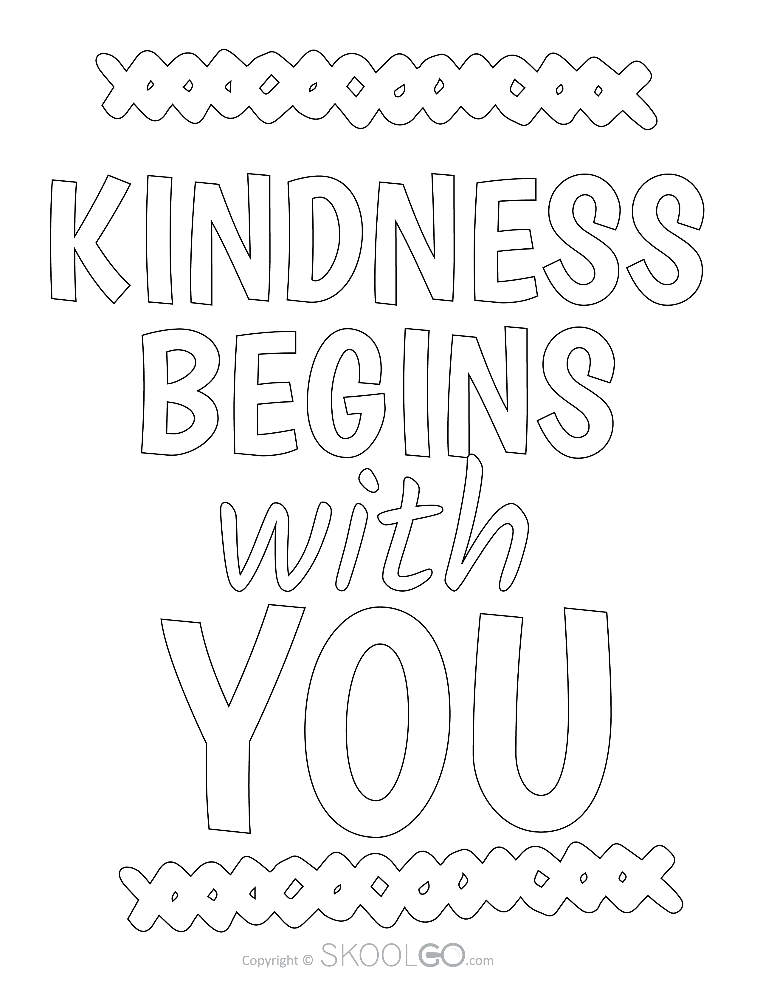 Kindness Begins With You - Free Classroom Poster - SKOOLGO