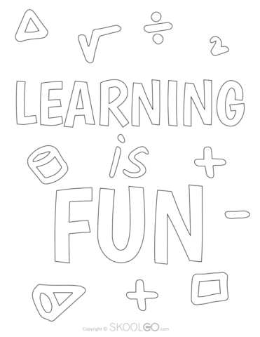 Learning Is Fun - Free Classroom Poster - SKOOLGO