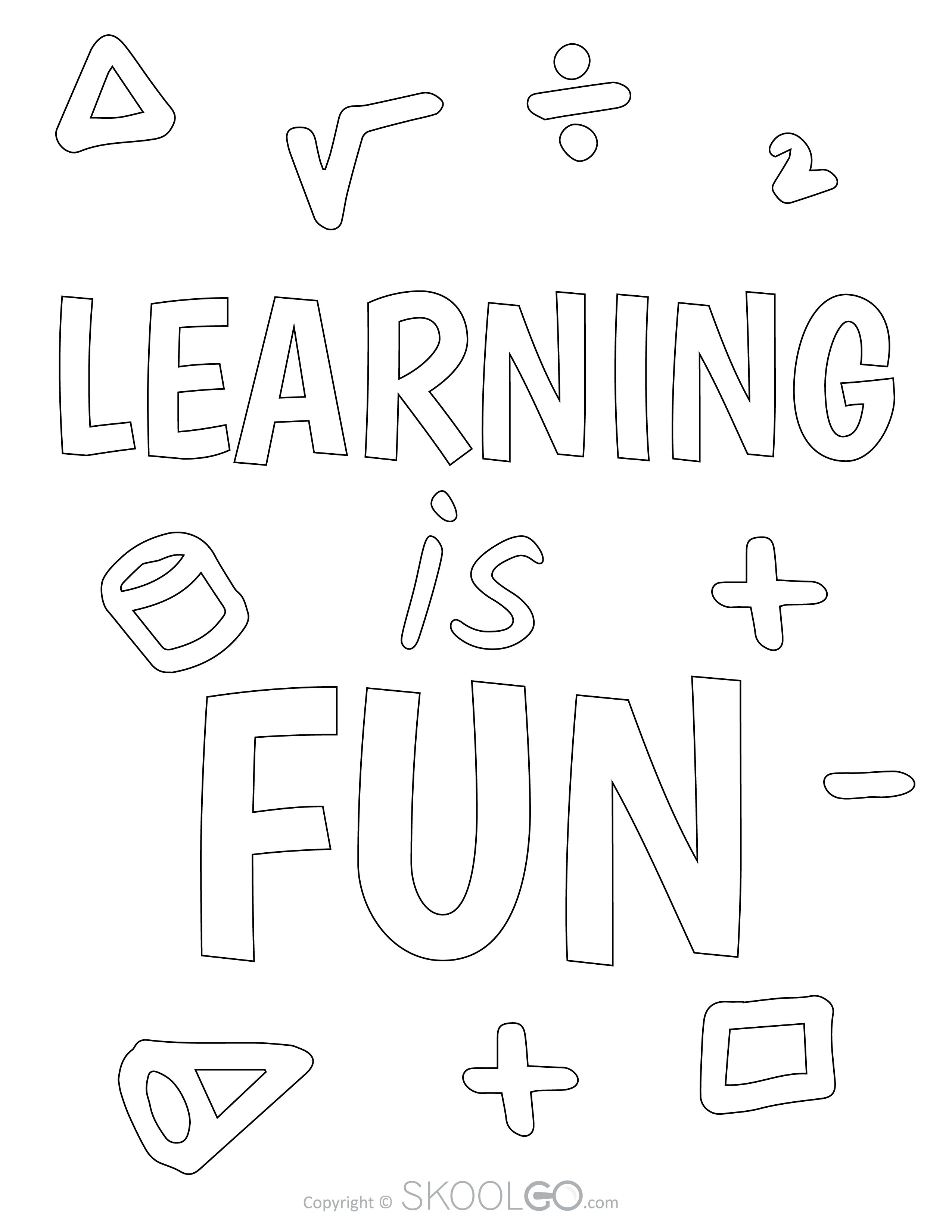 Learning Is Fun - Free Classroom Poster - SKOOLGO