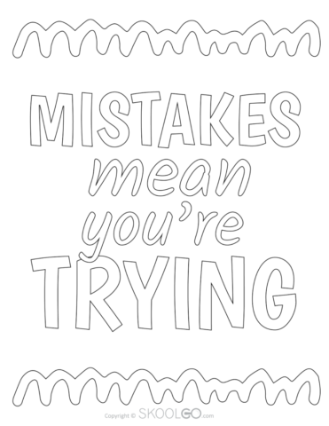 Mistakes Mean You are Trying - Free Classroom Poster - SKOOLGO