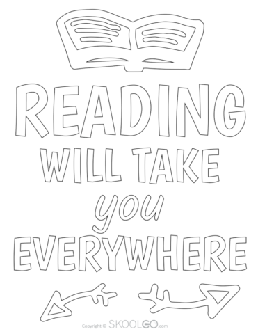 Reading Will Take You Everywhere - Free Poster - SKOOLGO
