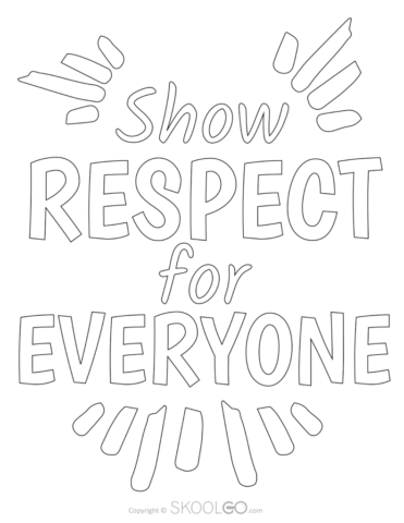 Show Respect For Everyone - Free Poster - SKOOLGO