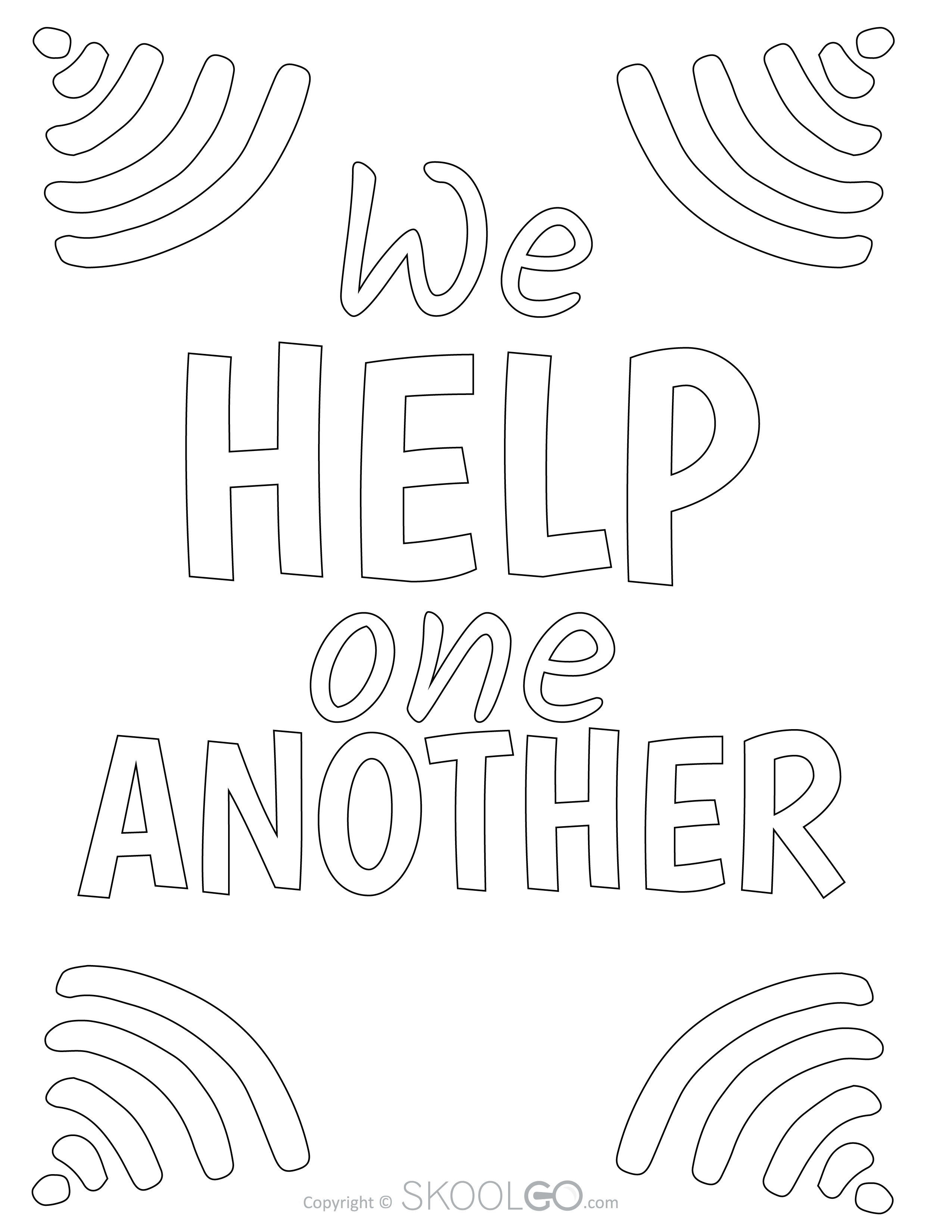 We Help One Another - Free Classroom Poster - SKOOLGO