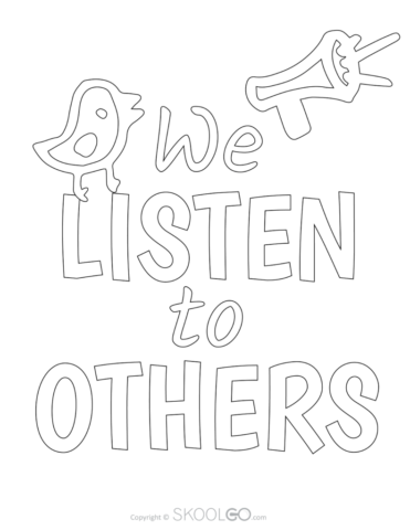 We Listen To Others - Free Classroom Poster - SKOOLGO