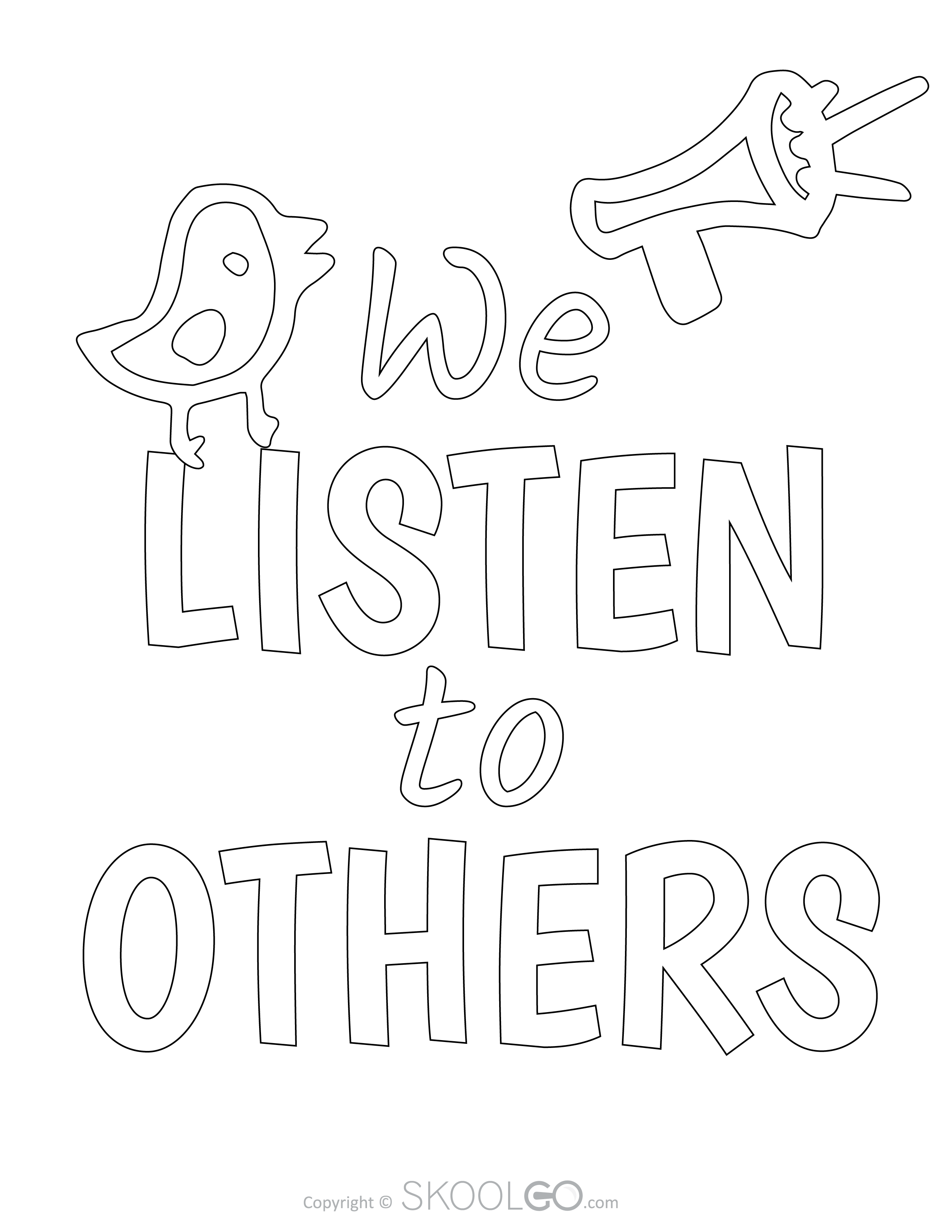 We Listen To Others - Free Classroom Poster - SKOOLGO