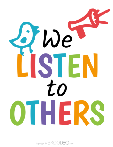 We Listen To Others - Free Classroom Poster - SKOOLGO
