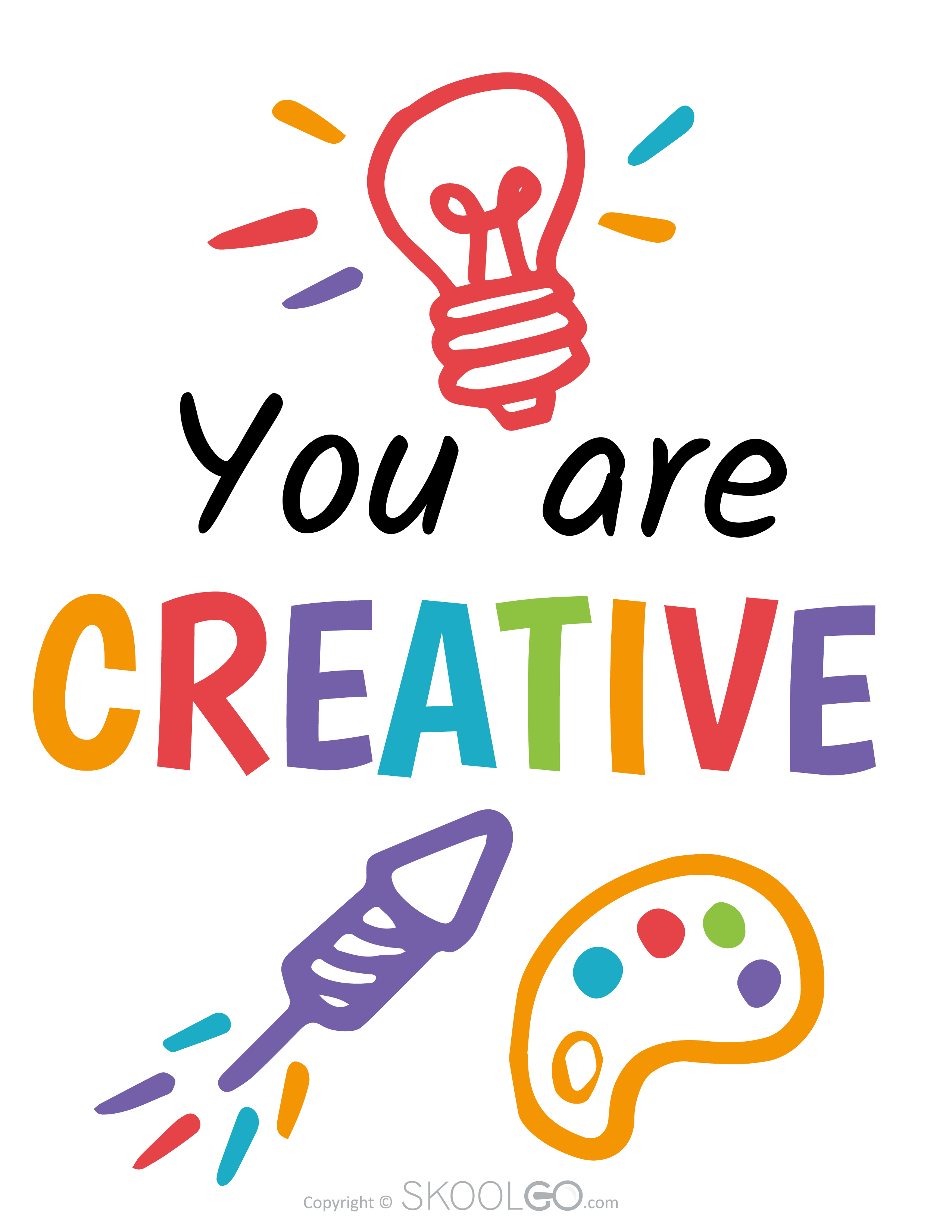 You Are Creative - Free Poster - SKOOLGO