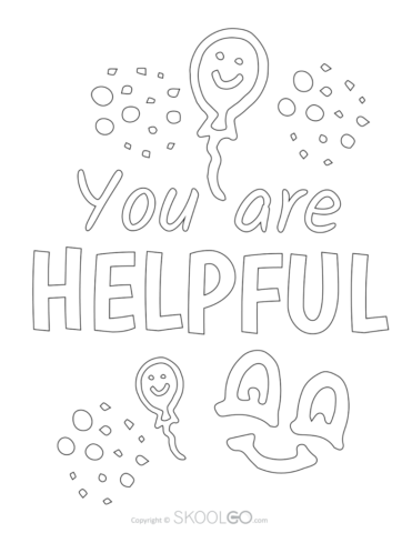 You Are Helpful - Free Classroom Poster - SKOOLGO