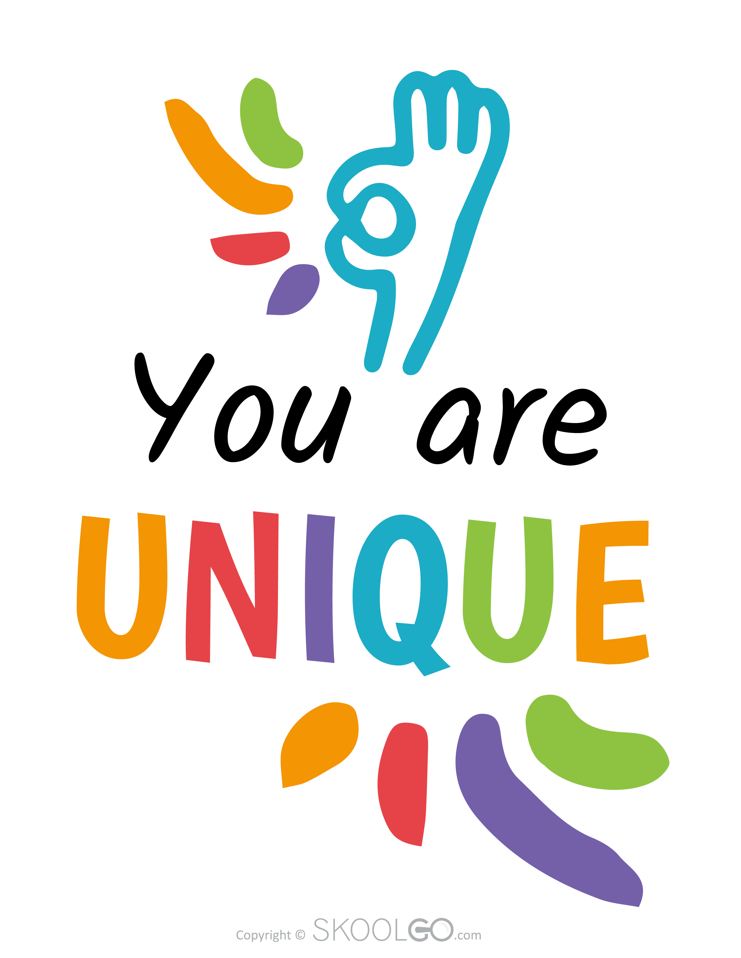 You Are Unique - Free Classroom Poster - SKOOLGO