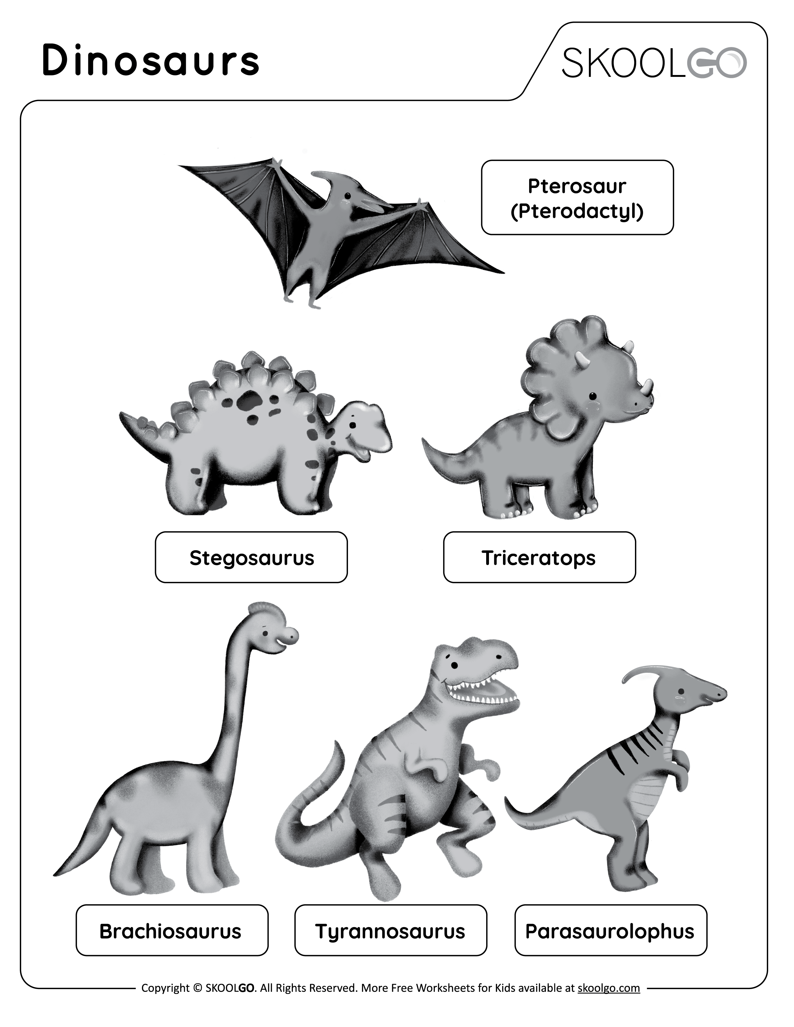 Dinosaurs - Free worksheet - SKOOLGO