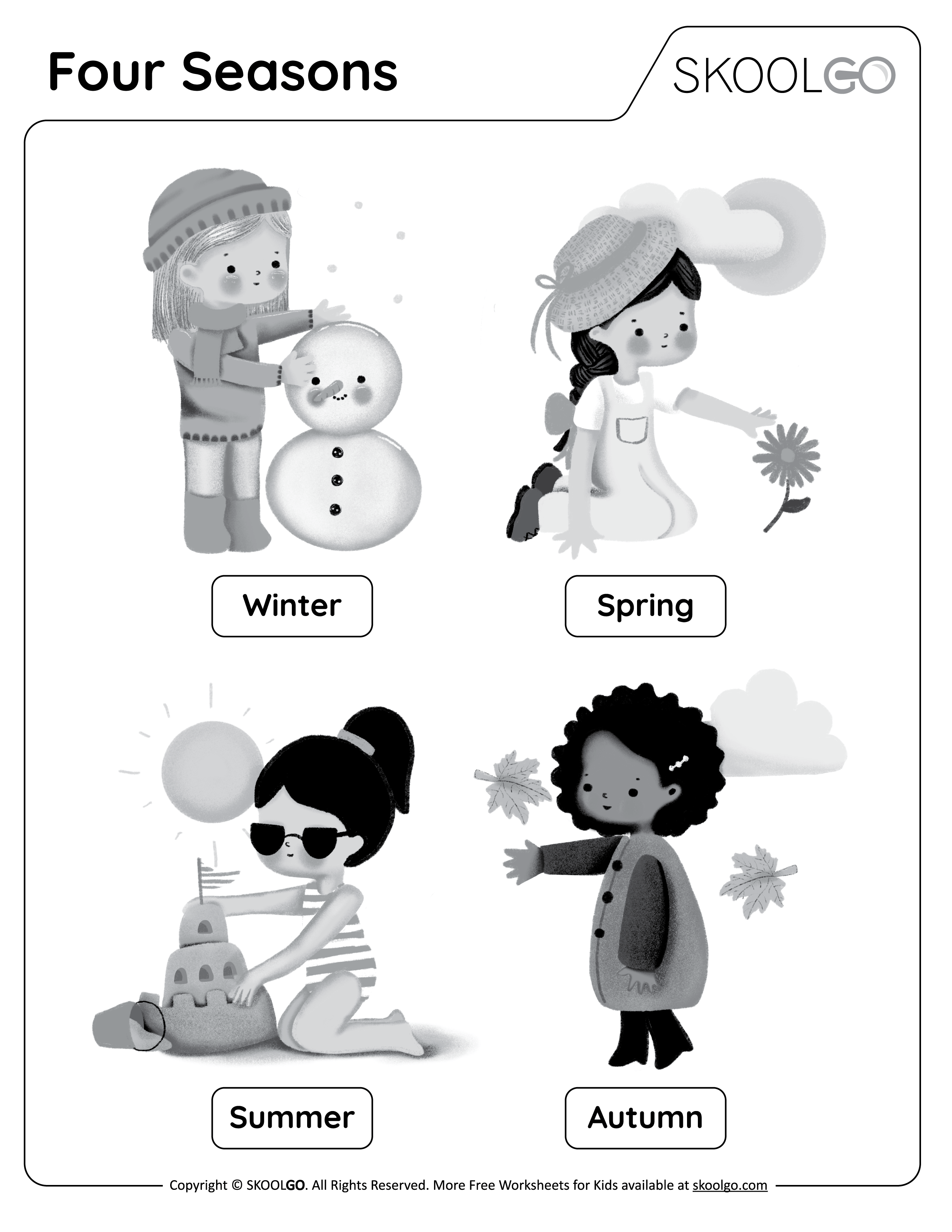 Four Seasons - Free Worksheet - SKOOLGO