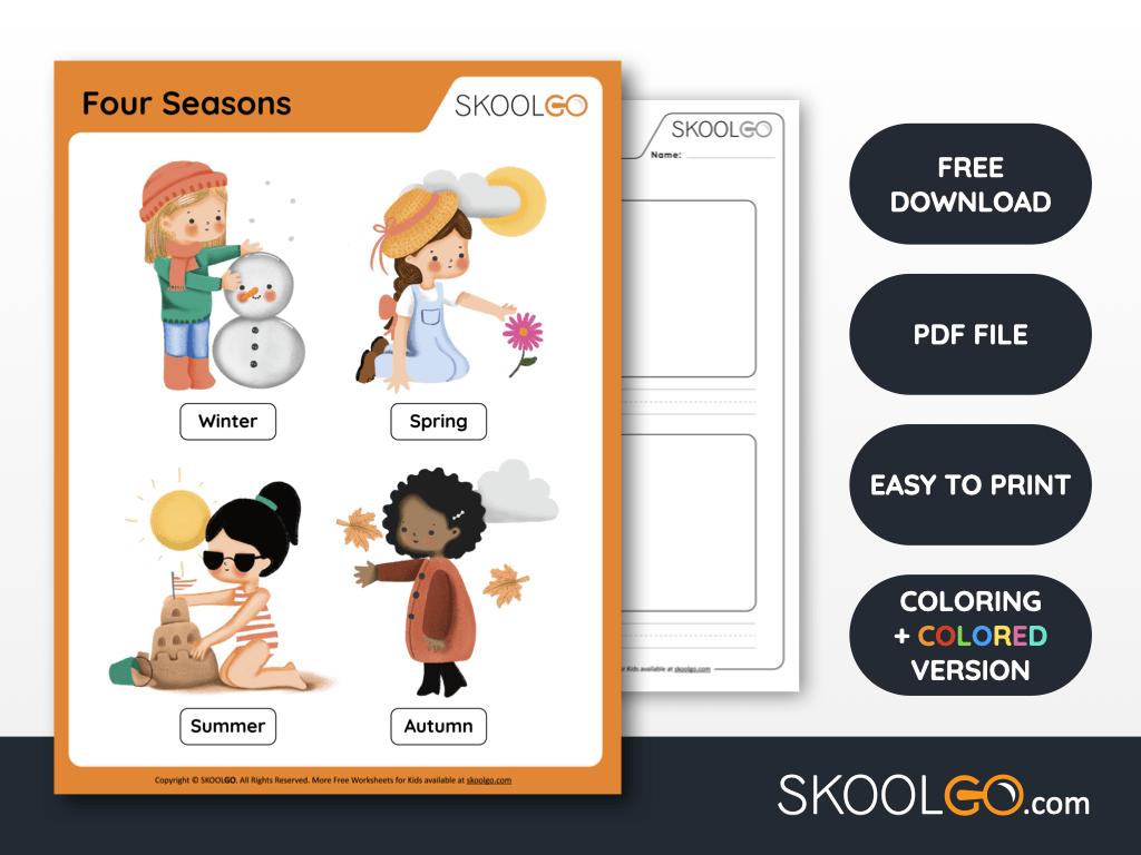 Four Seasons - Free Worksheet - SKOOLGO Four Seasons - Free Worksheet - SKOOLGO