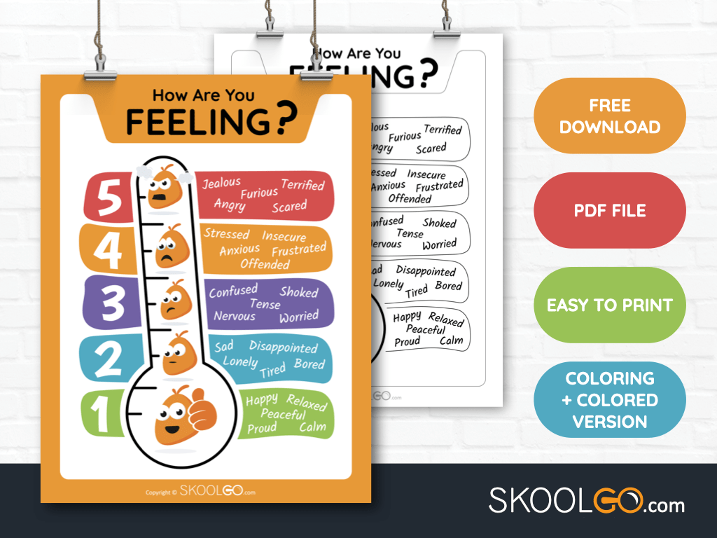 How Are You Feeling - Free Classroom Poster - SKOOLGO