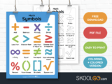 Math Symbols - Free Classroom Poster - SKOOLGO