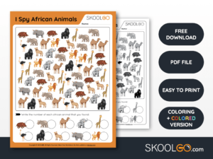I Spy Farm Animals - Free Worksheet - SKOOLGO