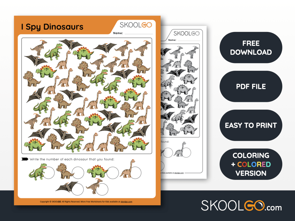 I Spy Wild Animals - Free Worksheet - SKOOLGO I Spy Wild Animals - Free Worksheet - SKOOLGO