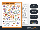 I Spy Ocean Animals - Free Worksheet - SKOOLGO
