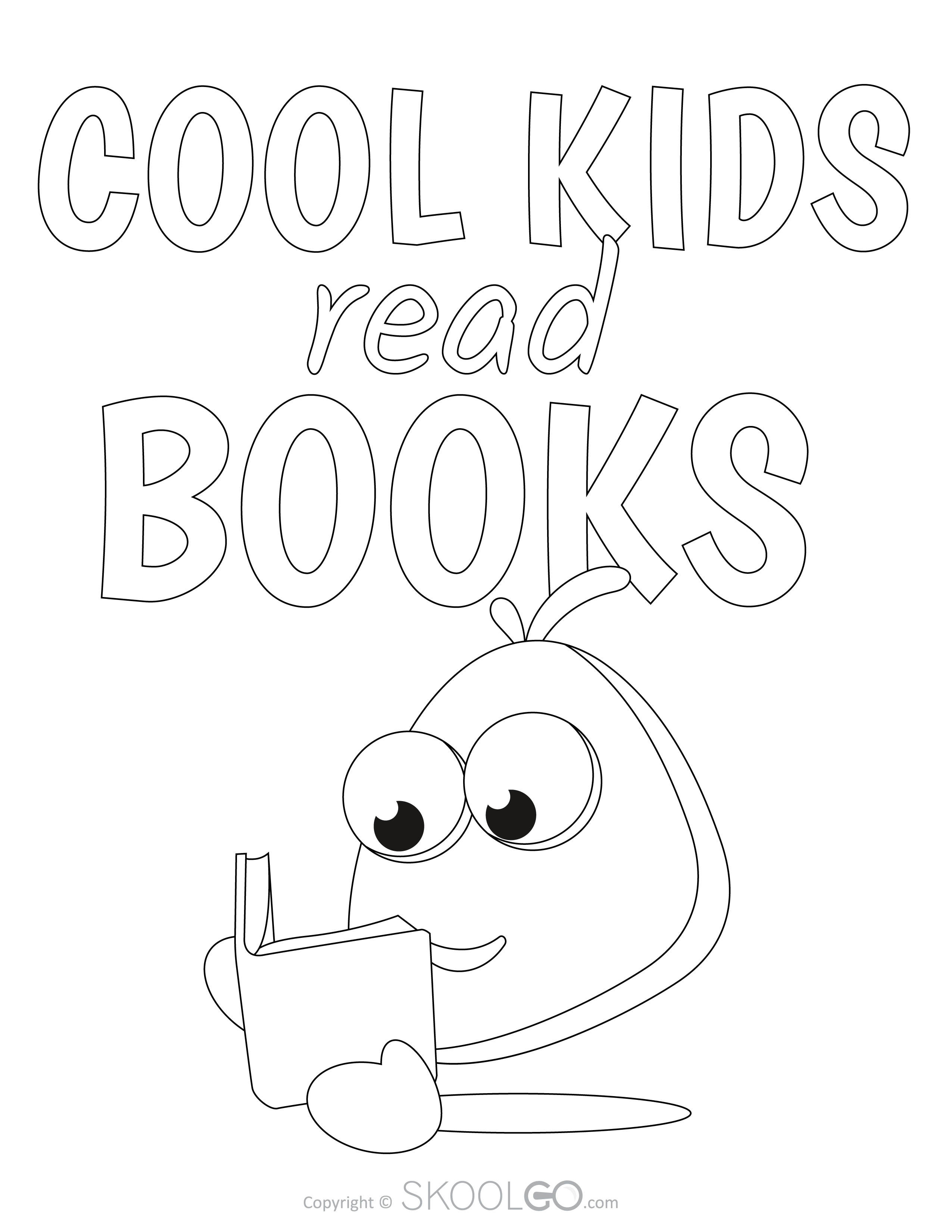Cool Kids Read Books - Free Classroom Poster - SKOOLGO