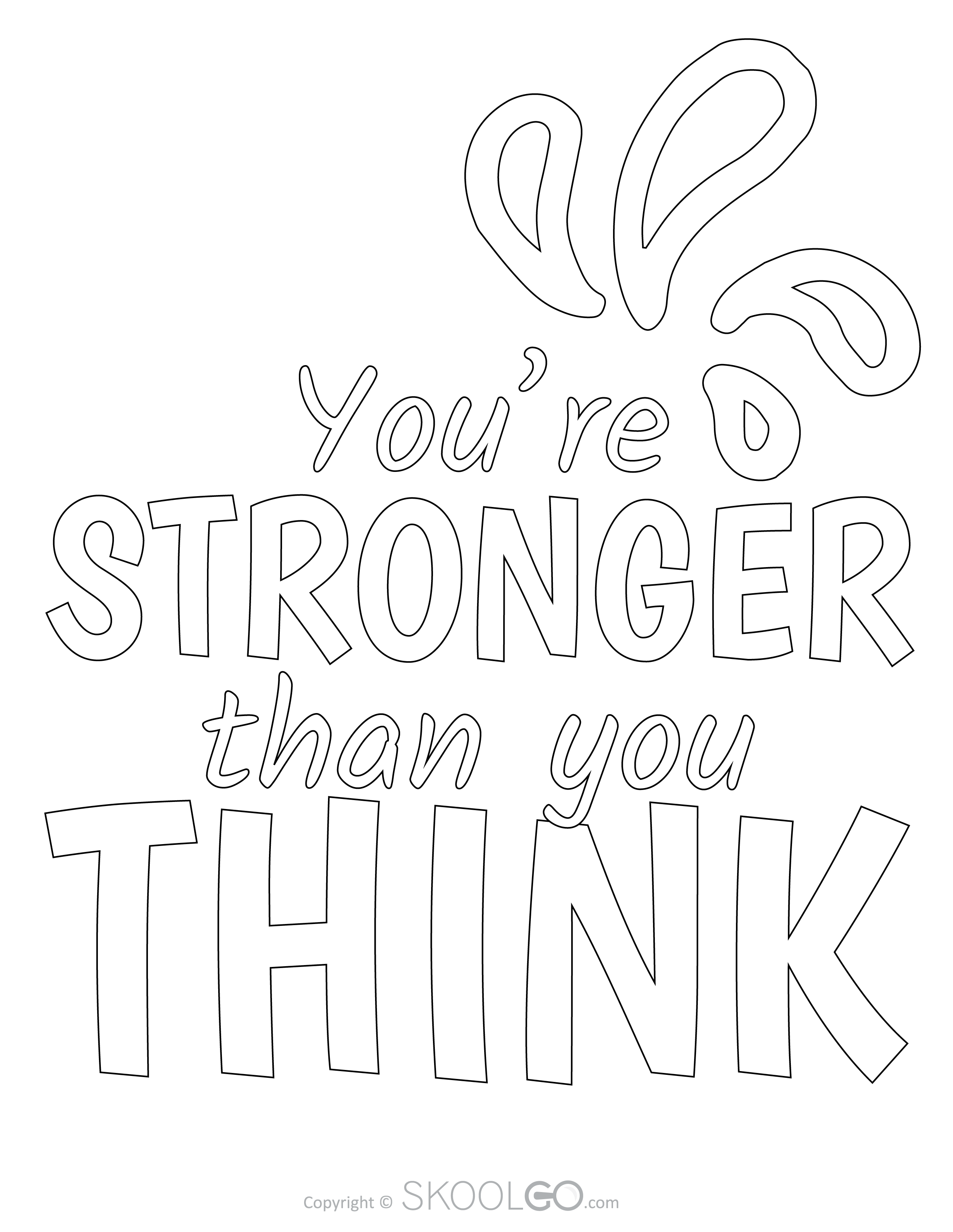 You Are Stronger Than You Think - Free Classroom Poster